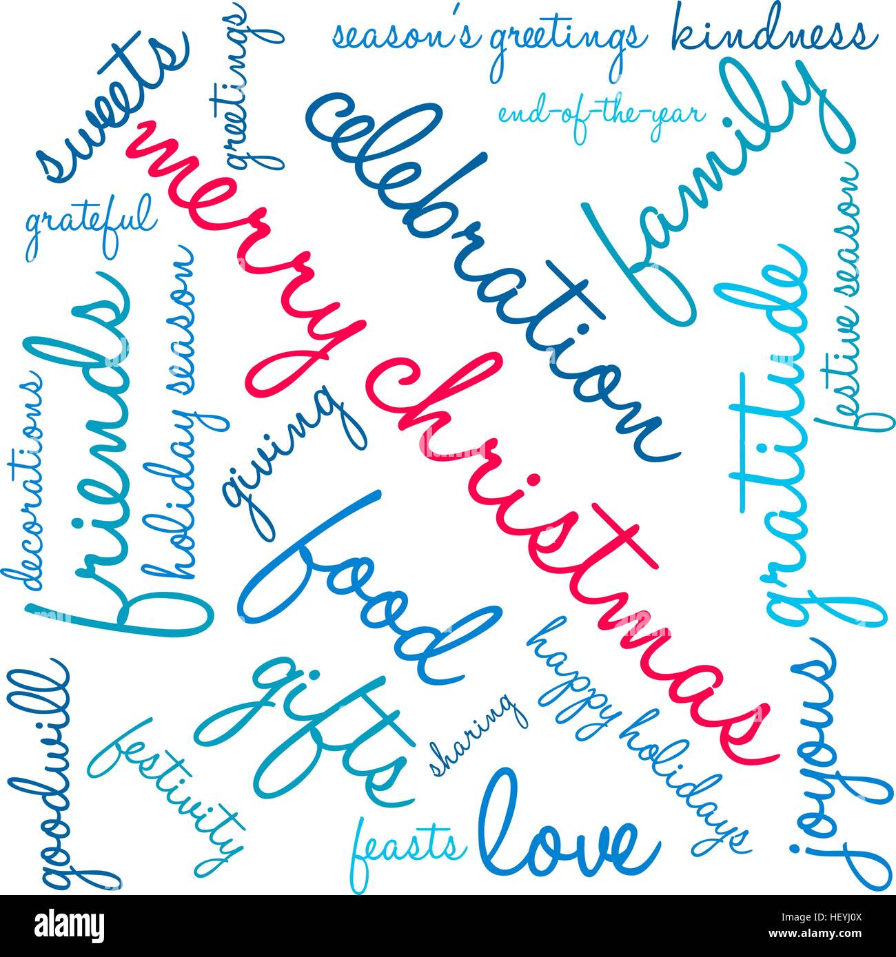 Merry Christmas word cloud on a white background Stock Vector Image ...