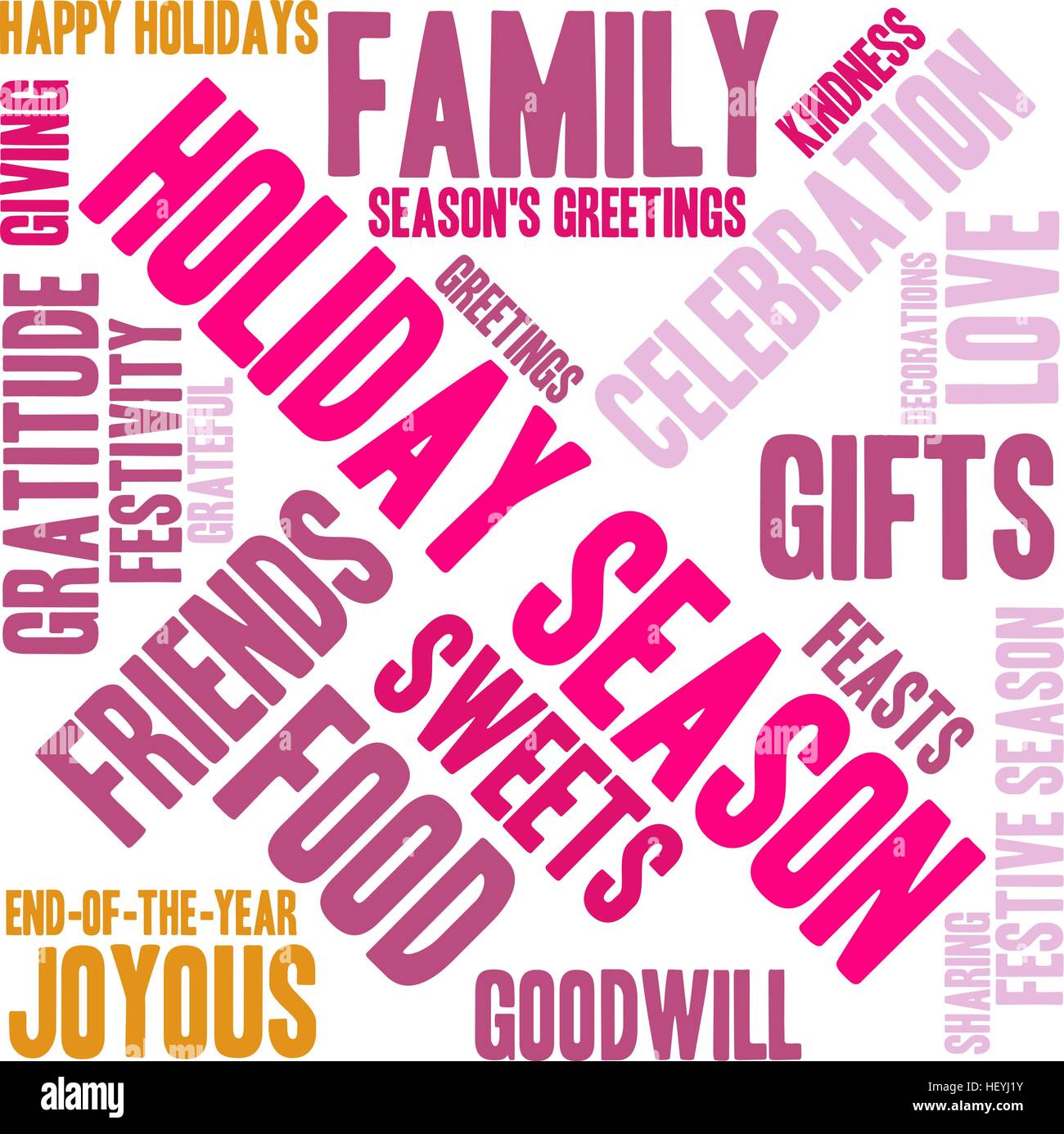 Holiday Season word cloud on a white background Stock Vector Image ...