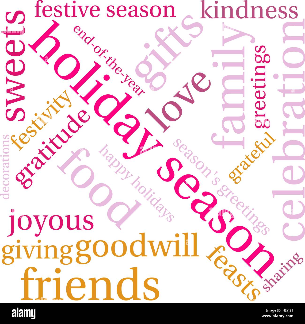 Holiday Season word cloud on a white background Stock Vector Image ...
