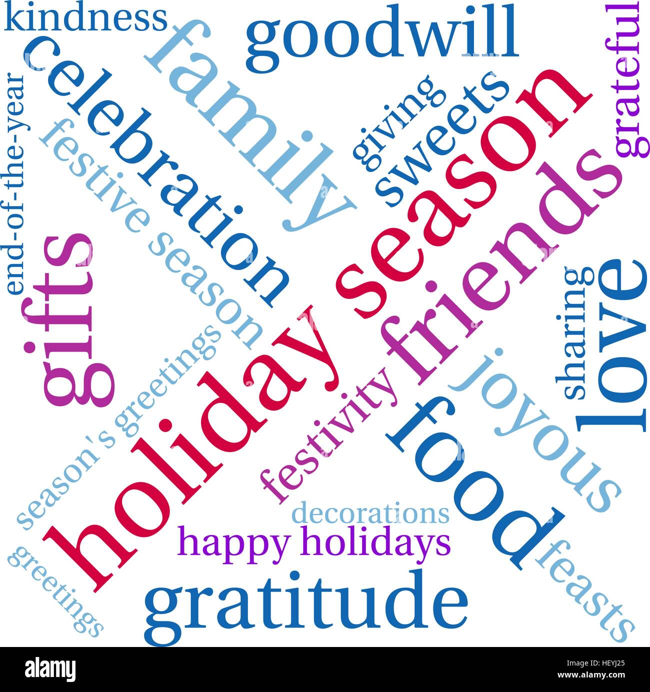 Holiday Season word cloud on a white background Stock Vector Image ...