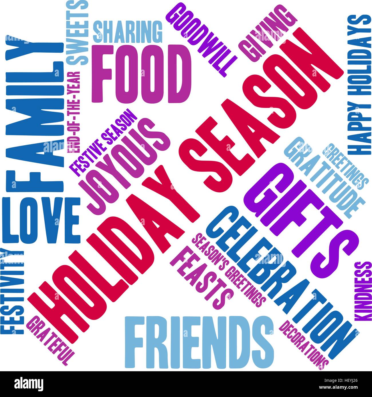 Holiday Season word cloud on a white background Stock Vector Image ...