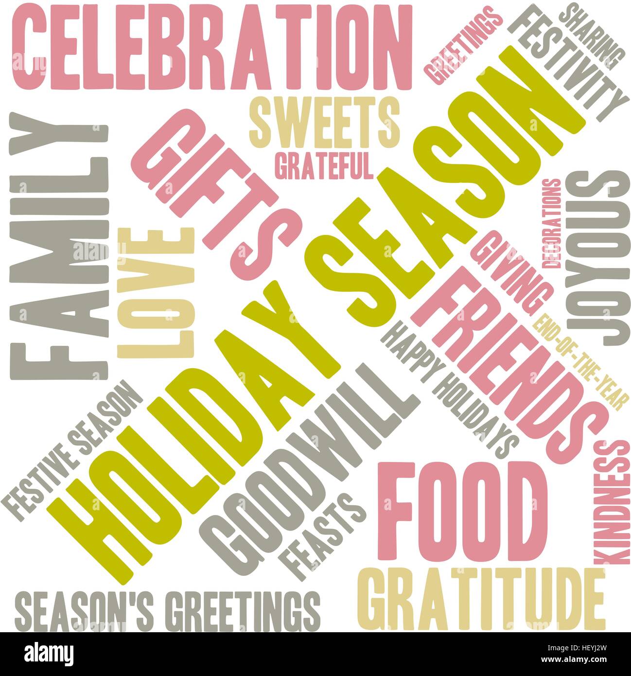 Holiday Season word cloud on a white background Stock Vector Image ...