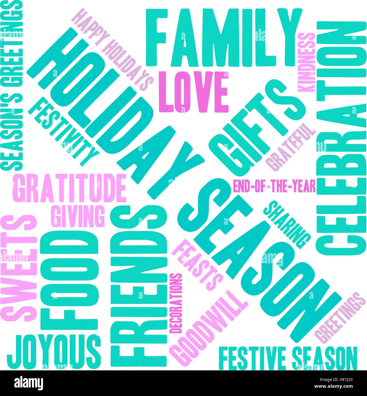 Holiday Season word cloud on a white background Stock Vector Image ...