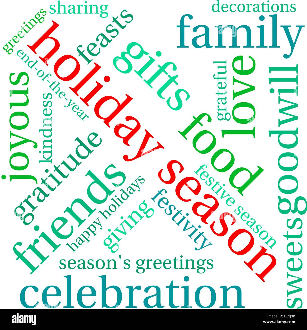 Holiday Season word cloud on a white background Stock Vector Image ...