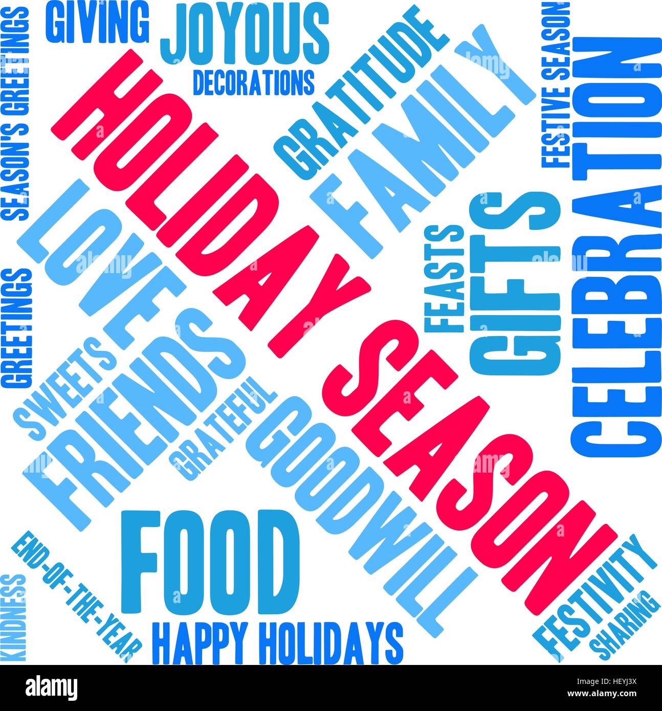 Holiday Season word cloud on a white background Stock Vector Image ...