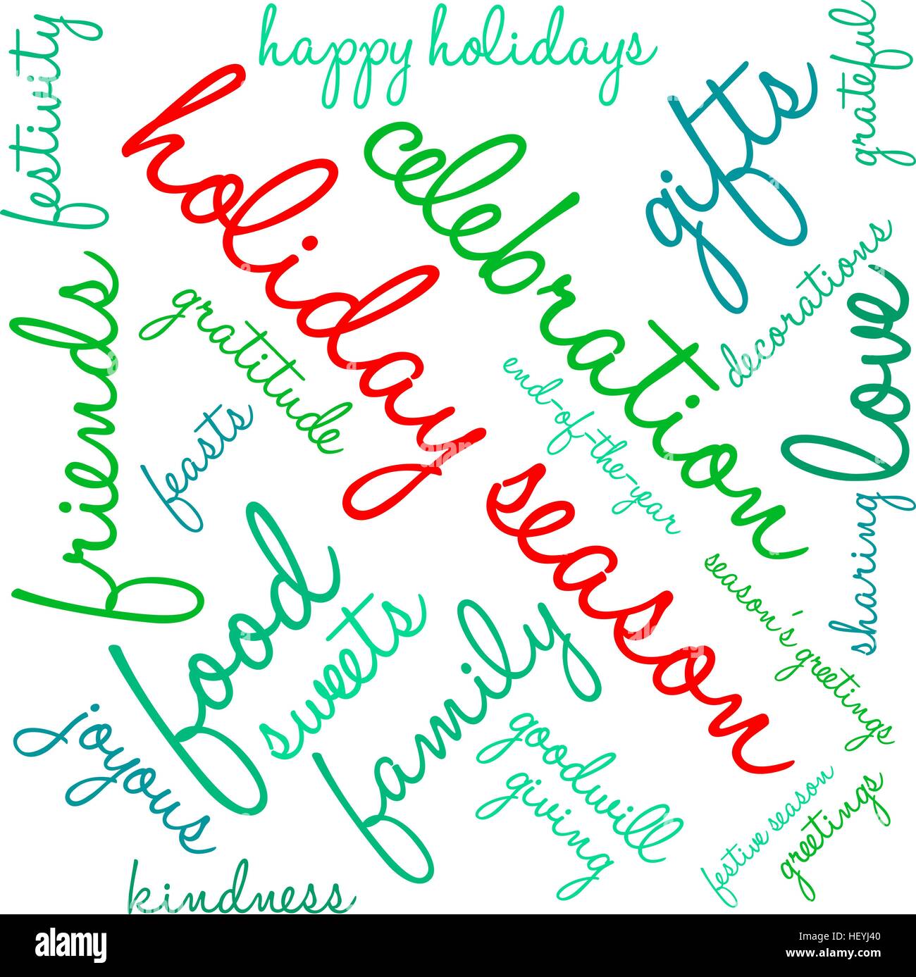 Holiday Season word cloud on a white background Stock Vector Image ...
