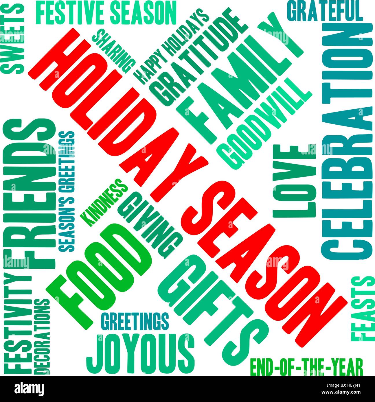 Holiday Season word cloud on a white background Stock Vector Image ...