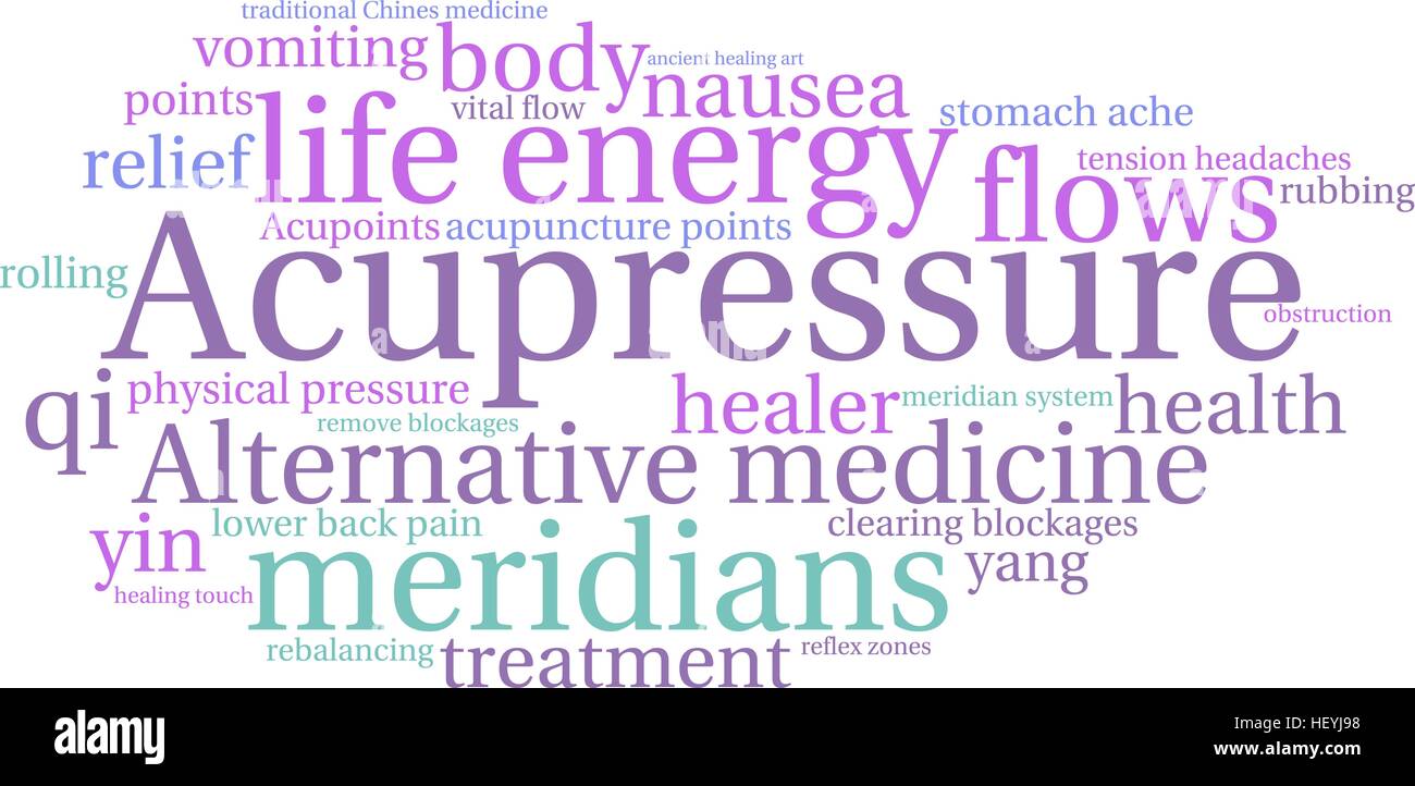 Acupressure word cloud on a white background Stock Vector Image & Art ...