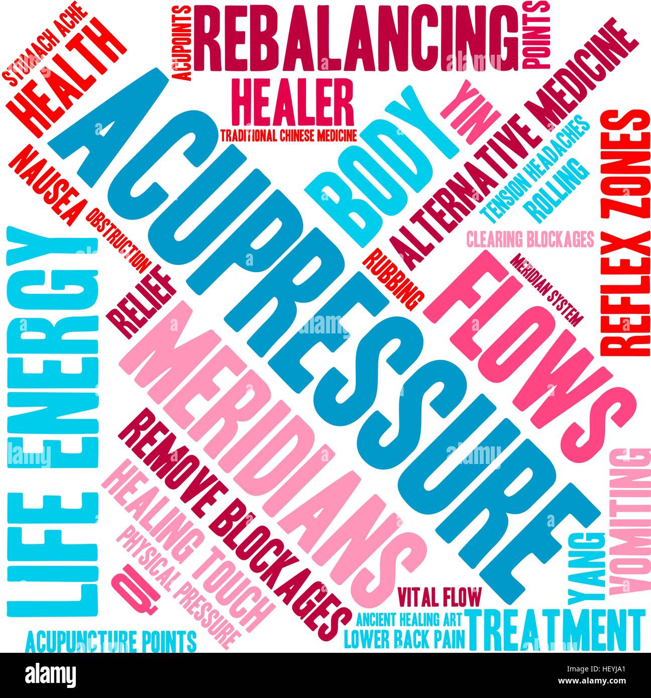 Acupressure word cloud on a white background Stock Vector Image & Art ...