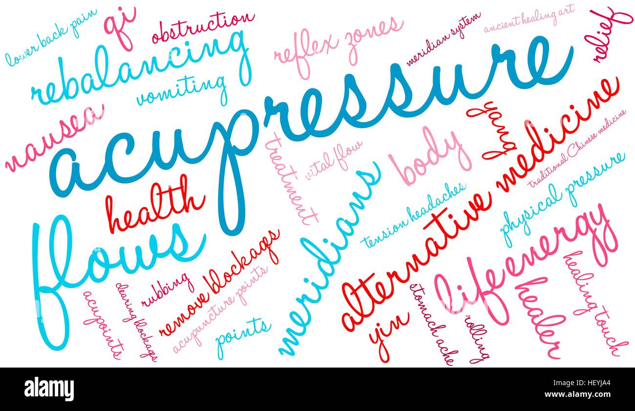 Acupressure word cloud on a white background Stock Vector Image & Art ...