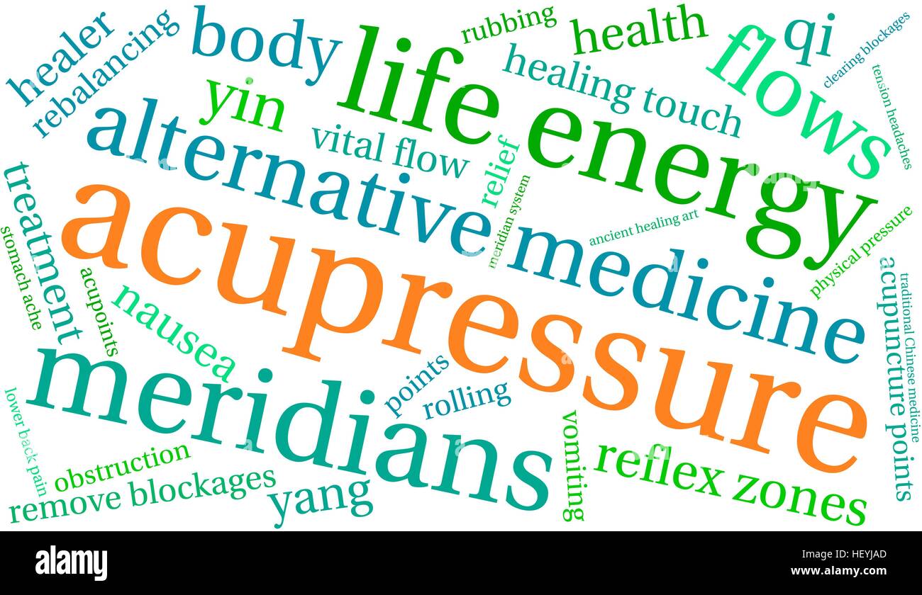 Acupressure word cloud on a white background Stock Vector Image & Art ...