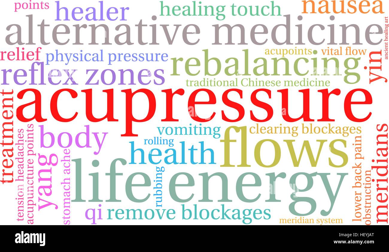 Acupressure word cloud on a white background Stock Vector Image & Art ...