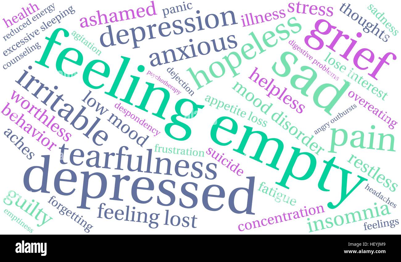 Feeling Empty word cloud on a white background Stock Vector Image & Art ...