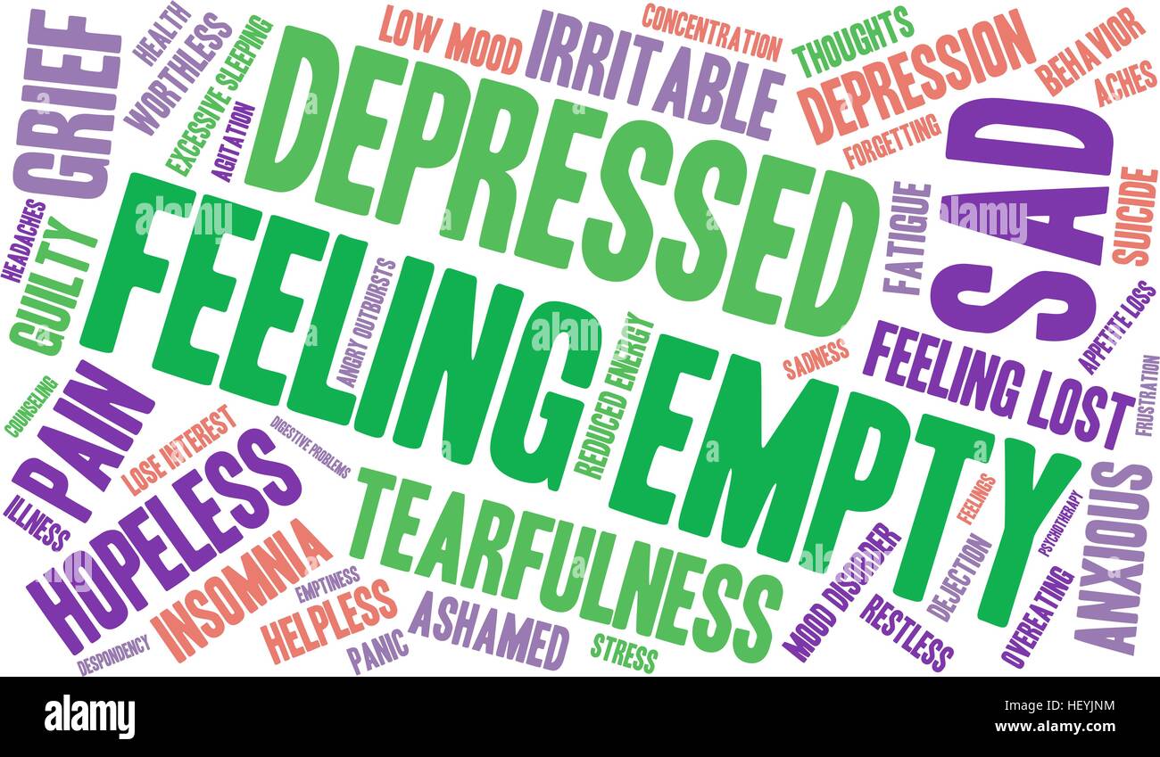 Feeling Empty word cloud on a white background Stock Vector Image & Art ...