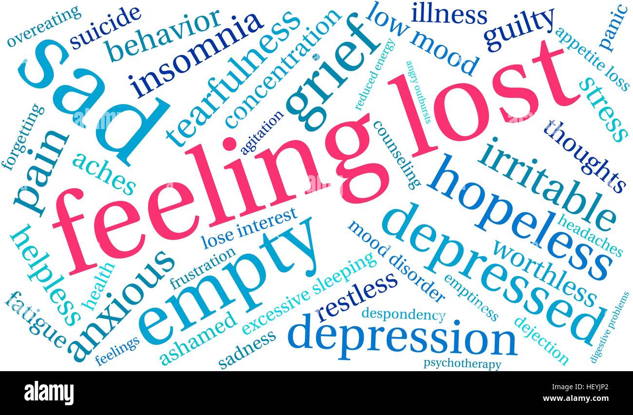 Feeling Lost word cloud on a white background Stock Vector Image & Art ...