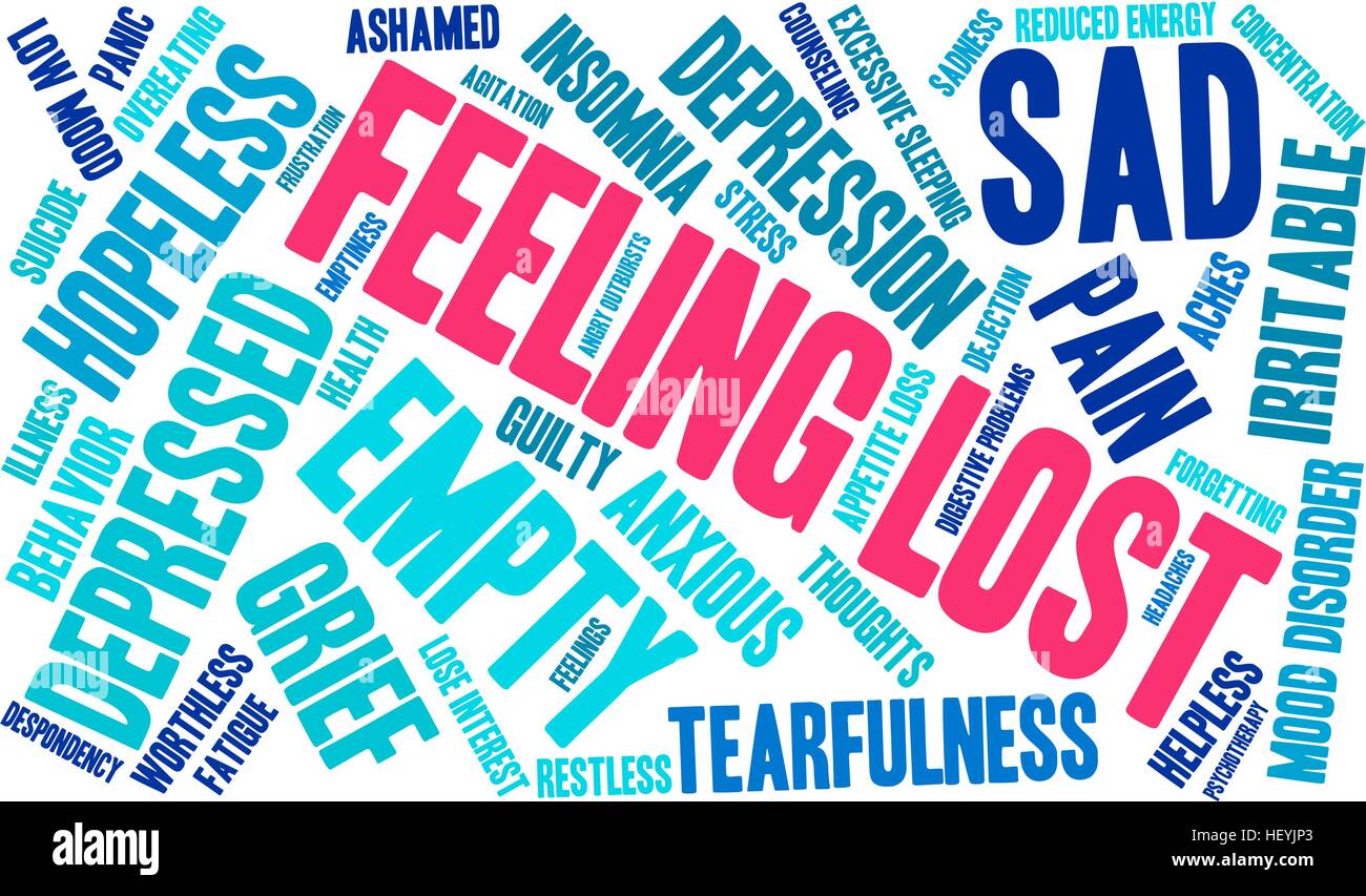 Feeling Lost word cloud on a white background Stock Vector Image & Art ...