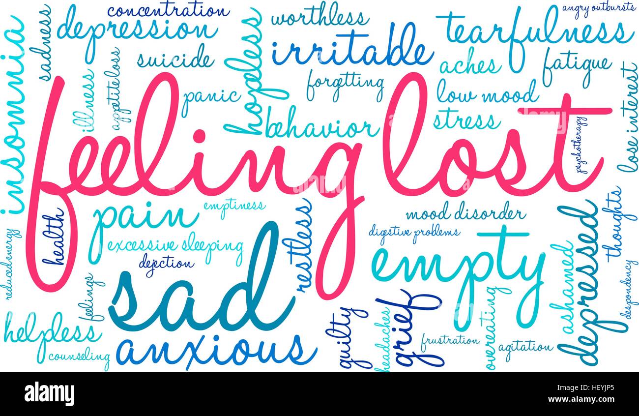 Feeling Lost word cloud on a white background Stock Vector Image & Art ...