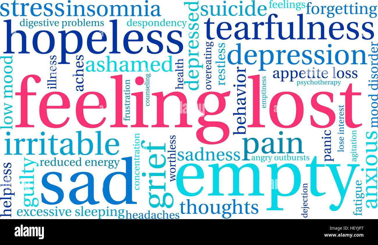 Feeling Lost word cloud on a white background Stock Vector Image & Art ...