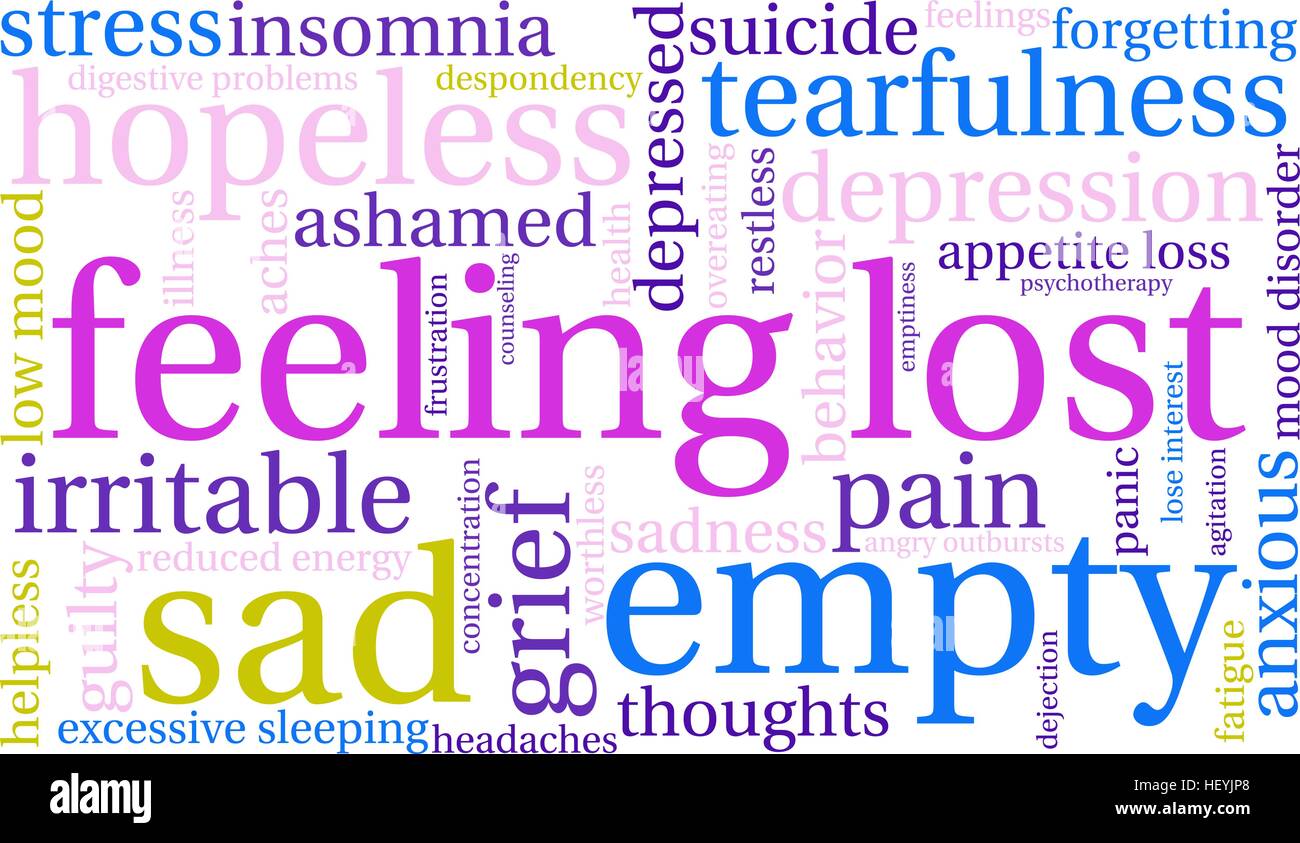 Feeling Lost word cloud on a white background Stock Vector Image & Art ...