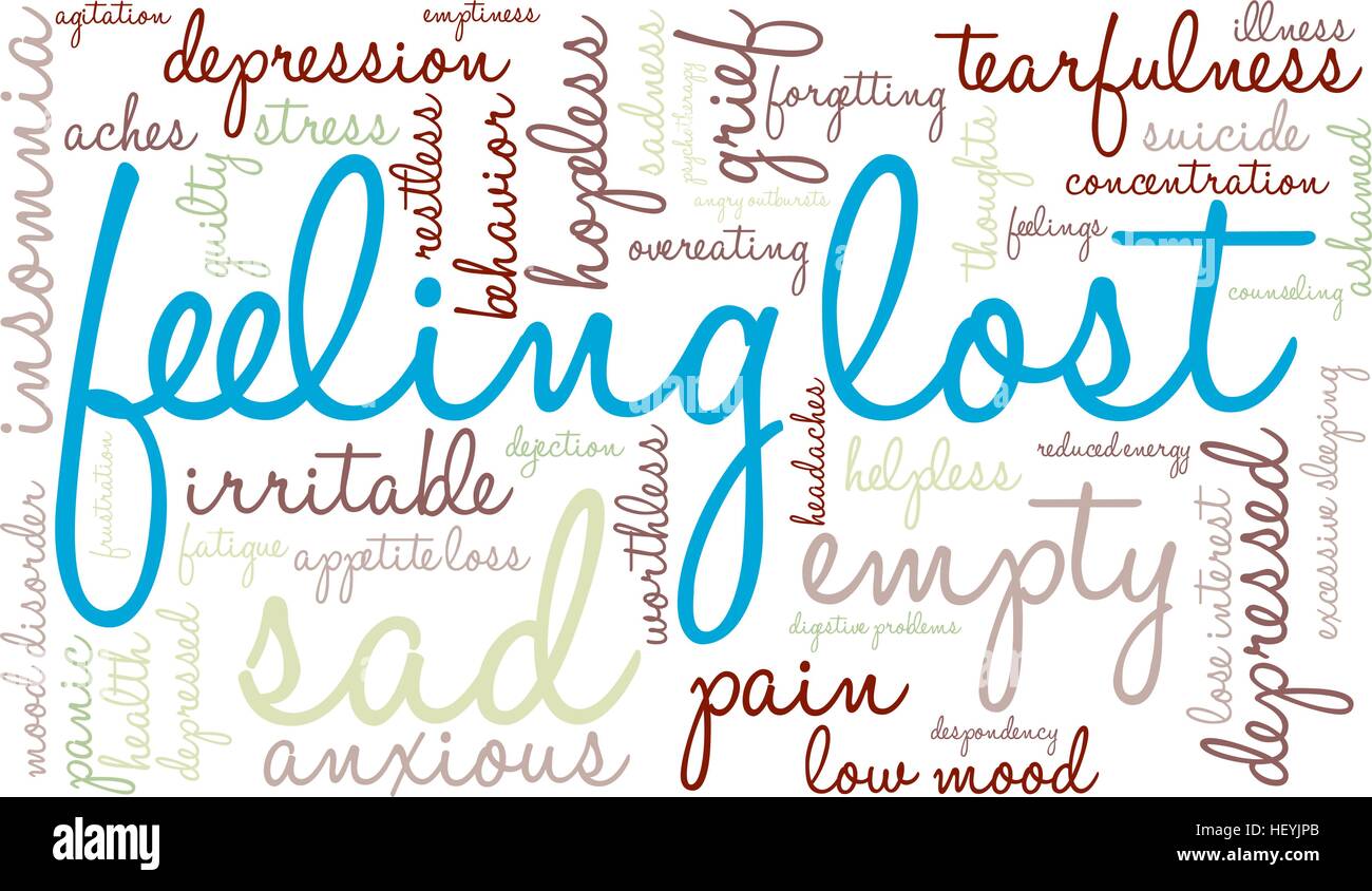 Feeling Lost word cloud on a white background Stock Vector Image & Art ...
