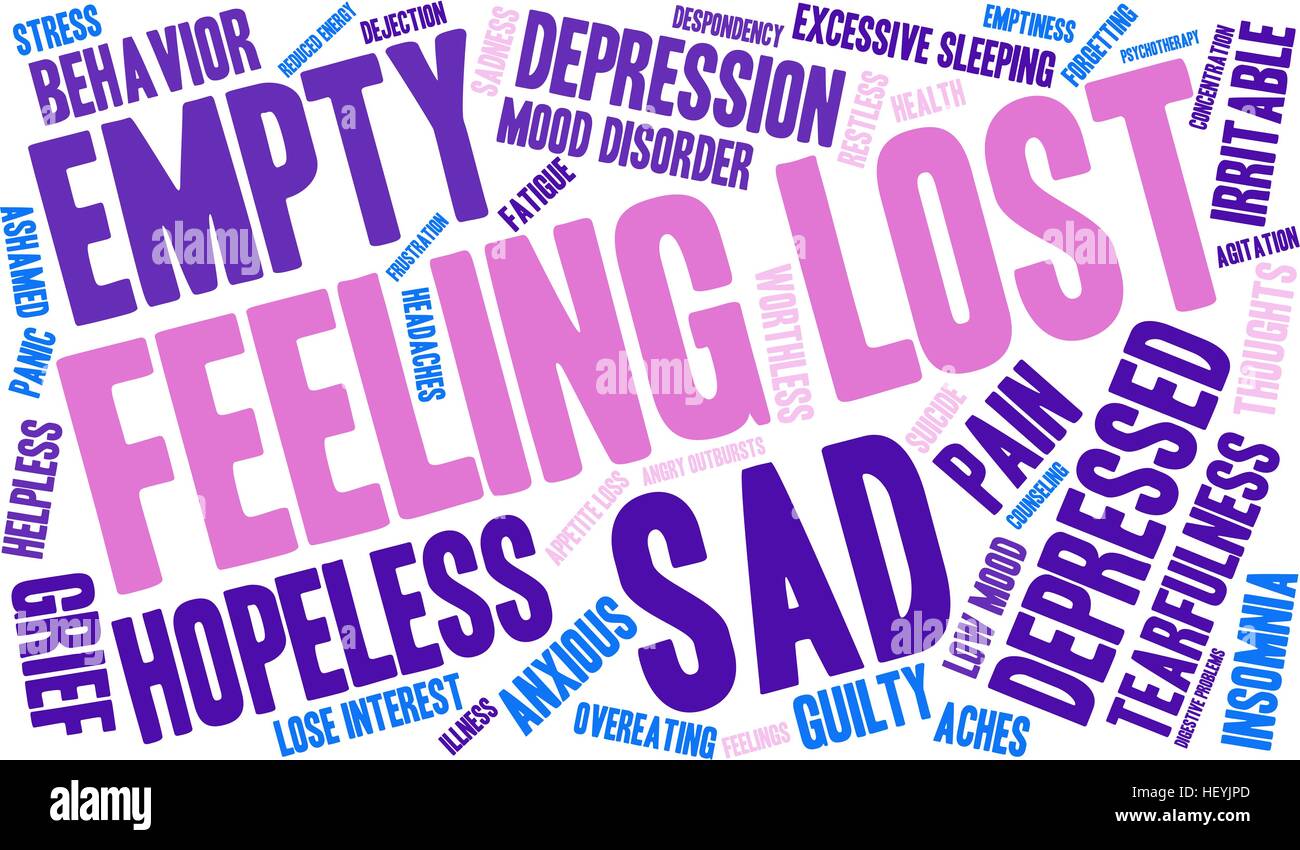 Feeling Lost word cloud on a white background Stock Vector Image & Art ...