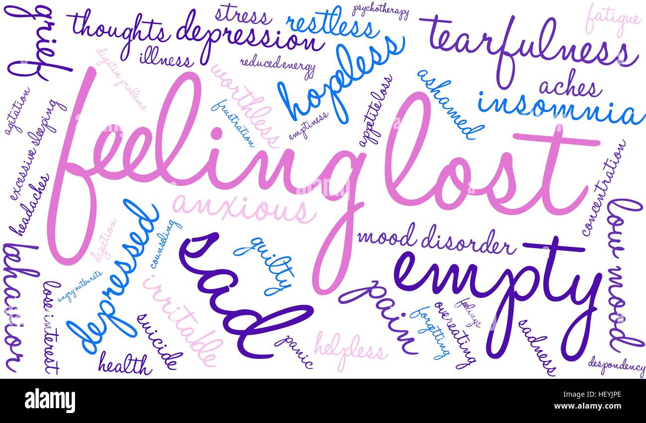 Feeling Lost word cloud on a white background Stock Vector Image & Art ...