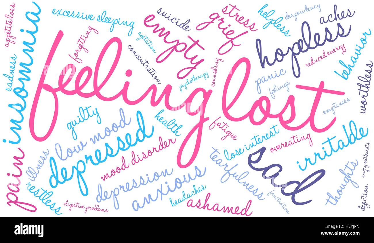 Feeling Lost word cloud on a white background Stock Vector Image & Art ...