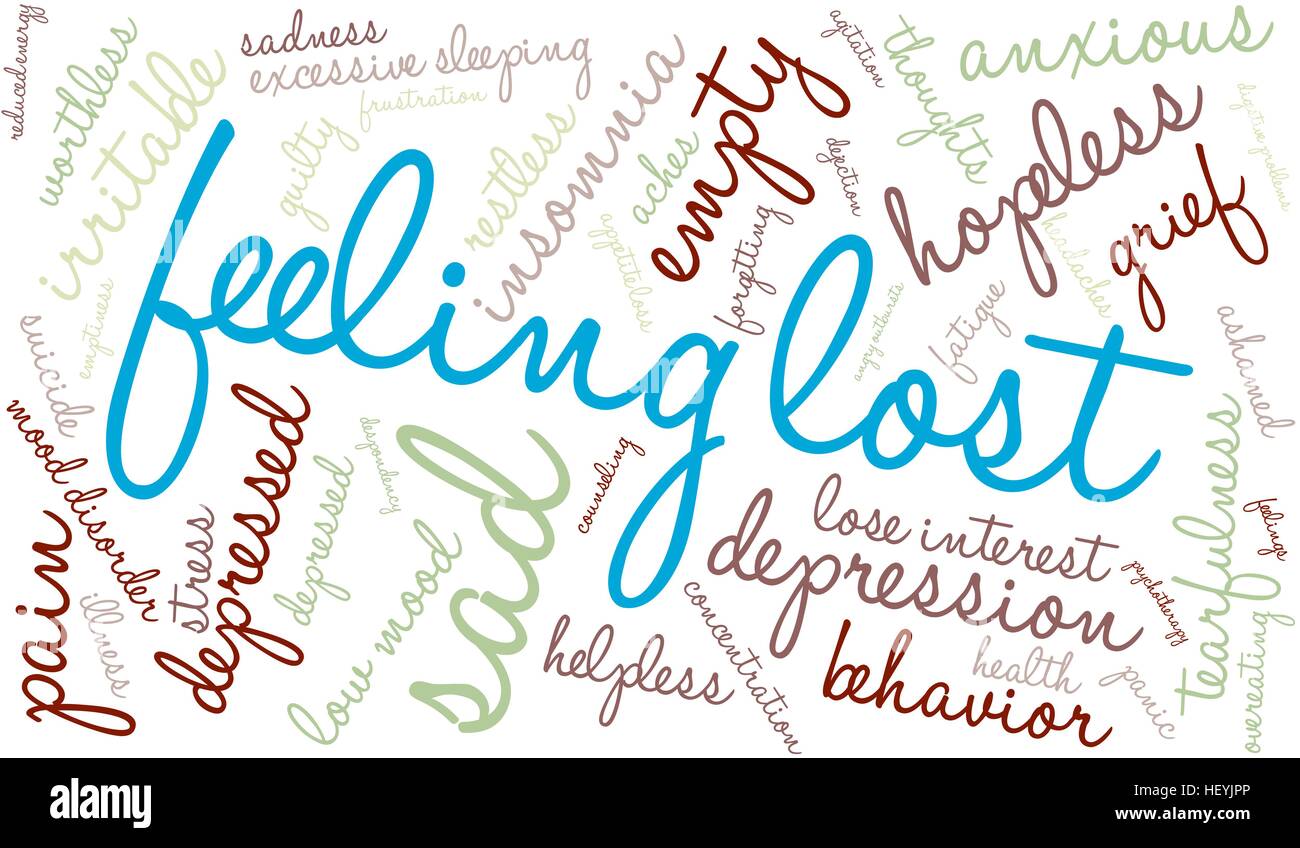 Feeling Lost word cloud on a white background Stock Vector Image & Art ...