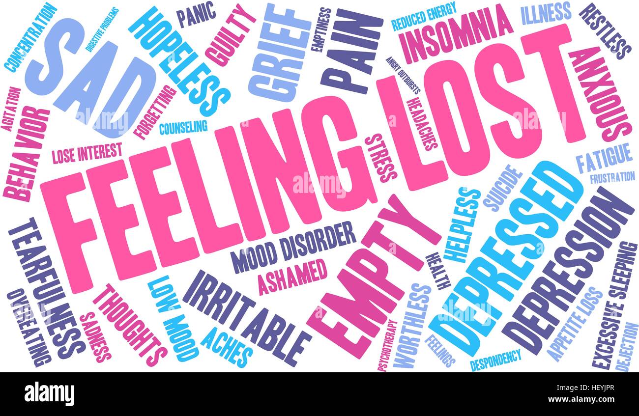 Feeling Lost word cloud on a white background Stock Vector Image & Art ...