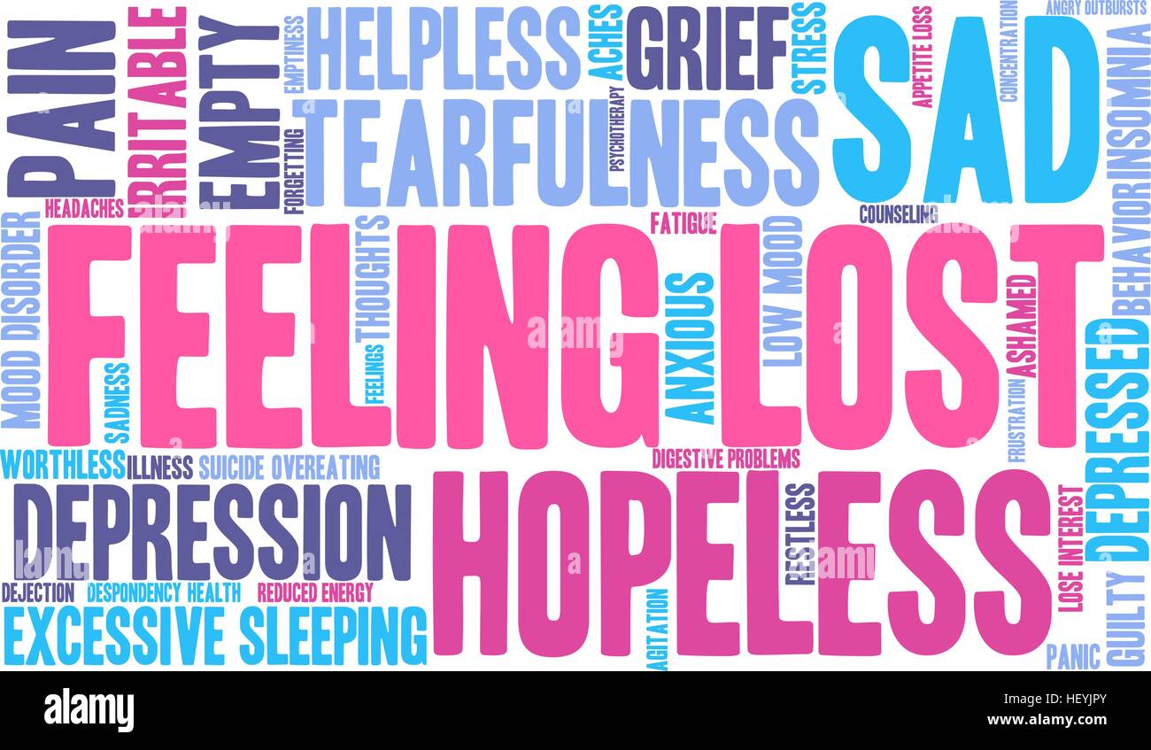Feeling Lost word cloud on a white background Stock Vector Image & Art ...
