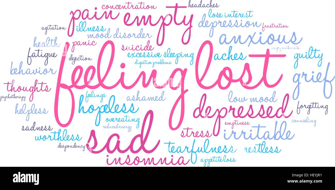 Feeling Lost word cloud on a white background Stock Vector Image & Art ...