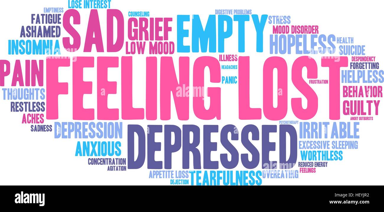Feeling Lost word cloud on a white background Stock Vector Image & Art ...