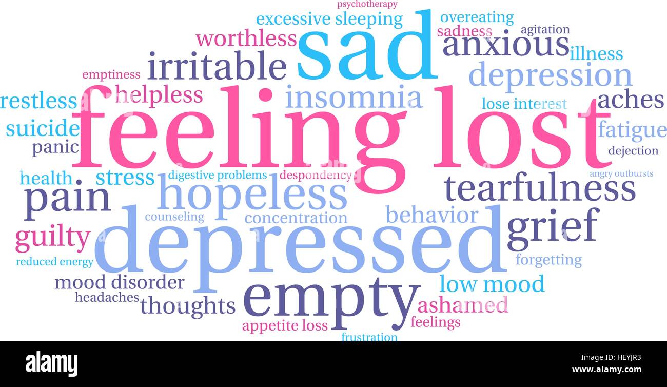 Feeling Lost word cloud on a white background Stock Vector Image & Art ...