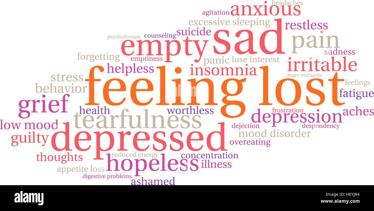 Feeling Lost word cloud on a white background Stock Vector Image & Art ...