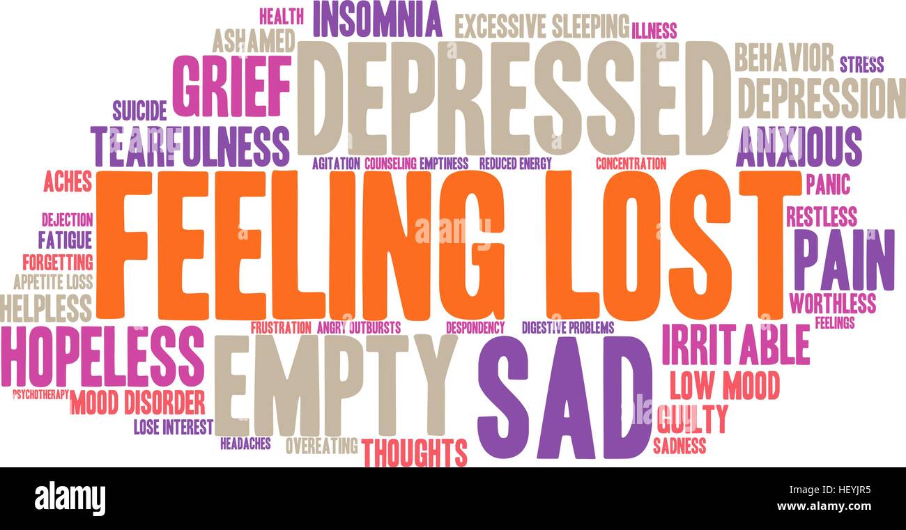 Feeling Lost word cloud on a white background Stock Vector Image & Art ...