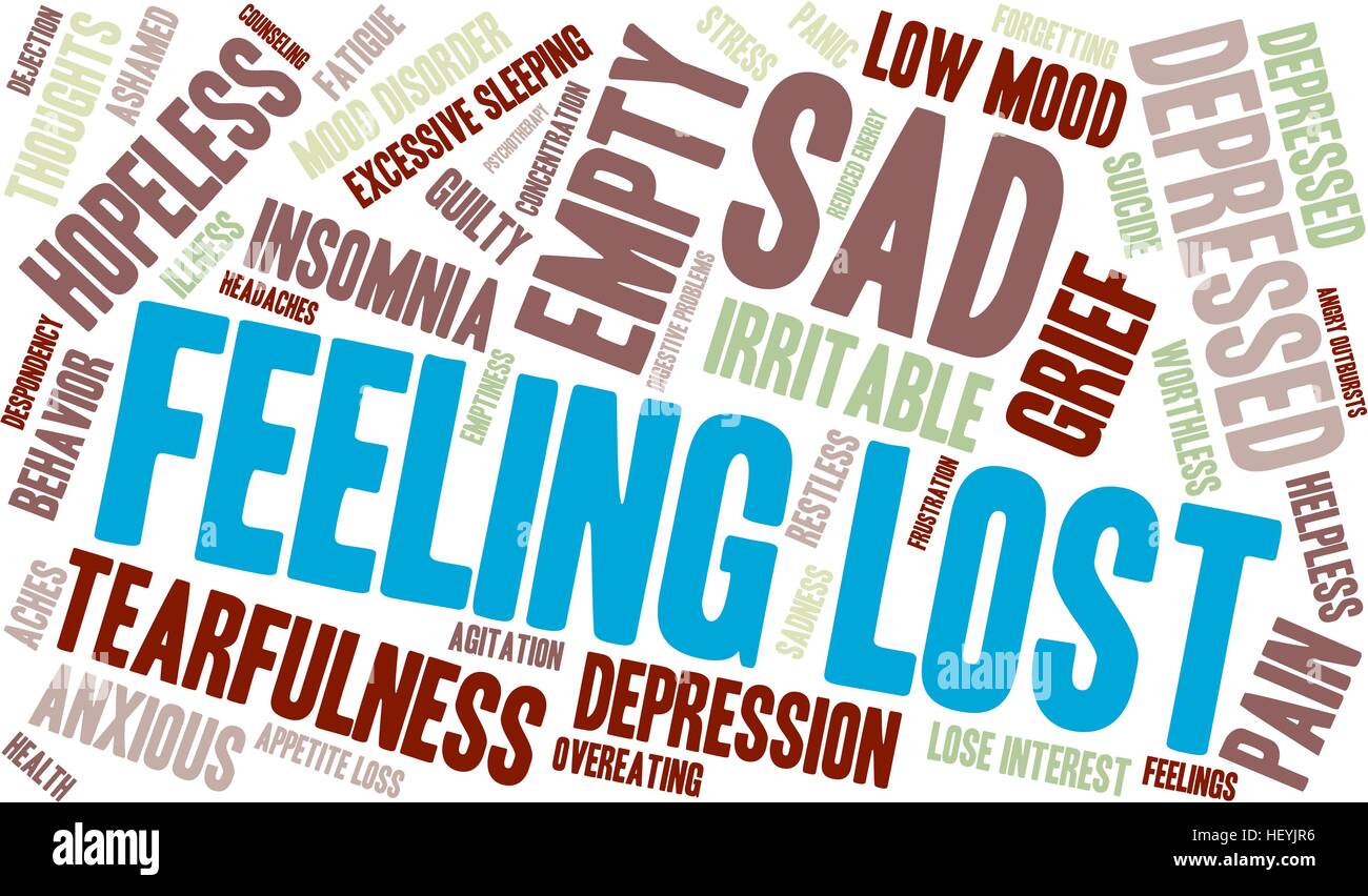 Feeling Lost word cloud on a white background Stock Vector Image & Art ...