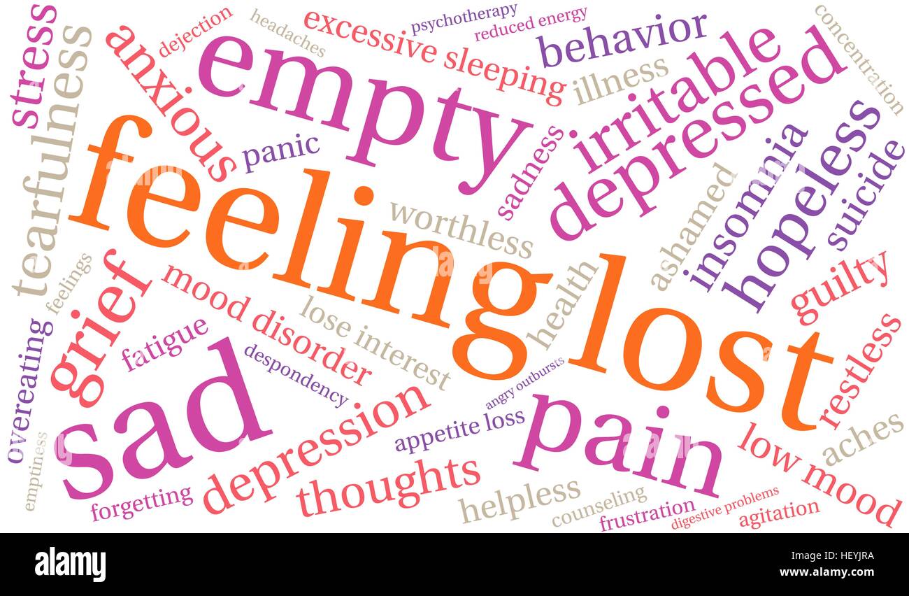 Feeling Lost word cloud on a white background Stock Vector Image & Art ...