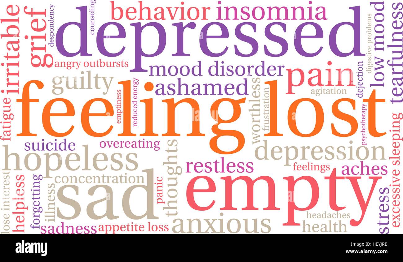 Feeling Lost word cloud on a white background Stock Vector Image & Art ...