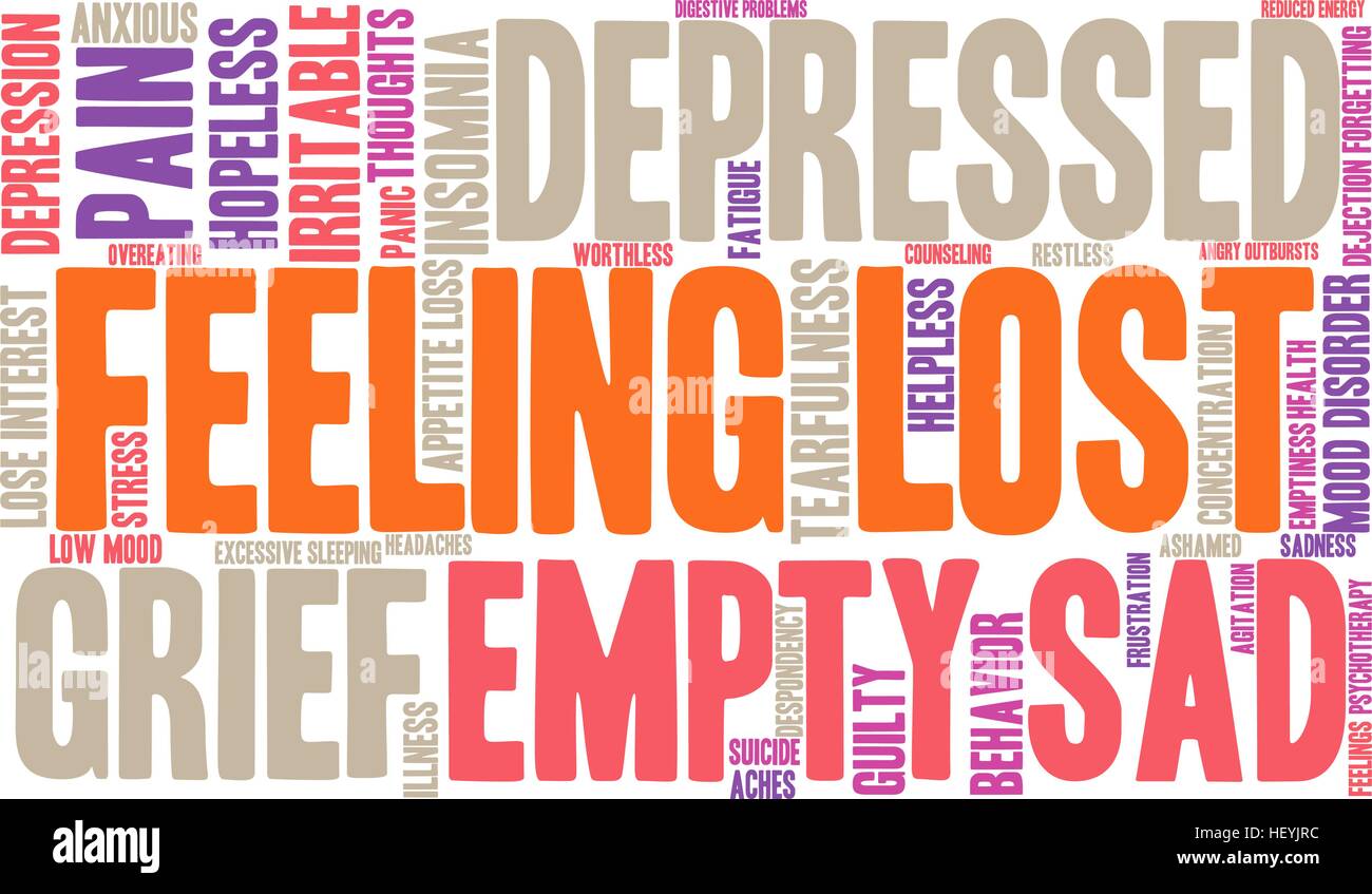 Feeling Lost word cloud on a white background Stock Vector Image & Art ...