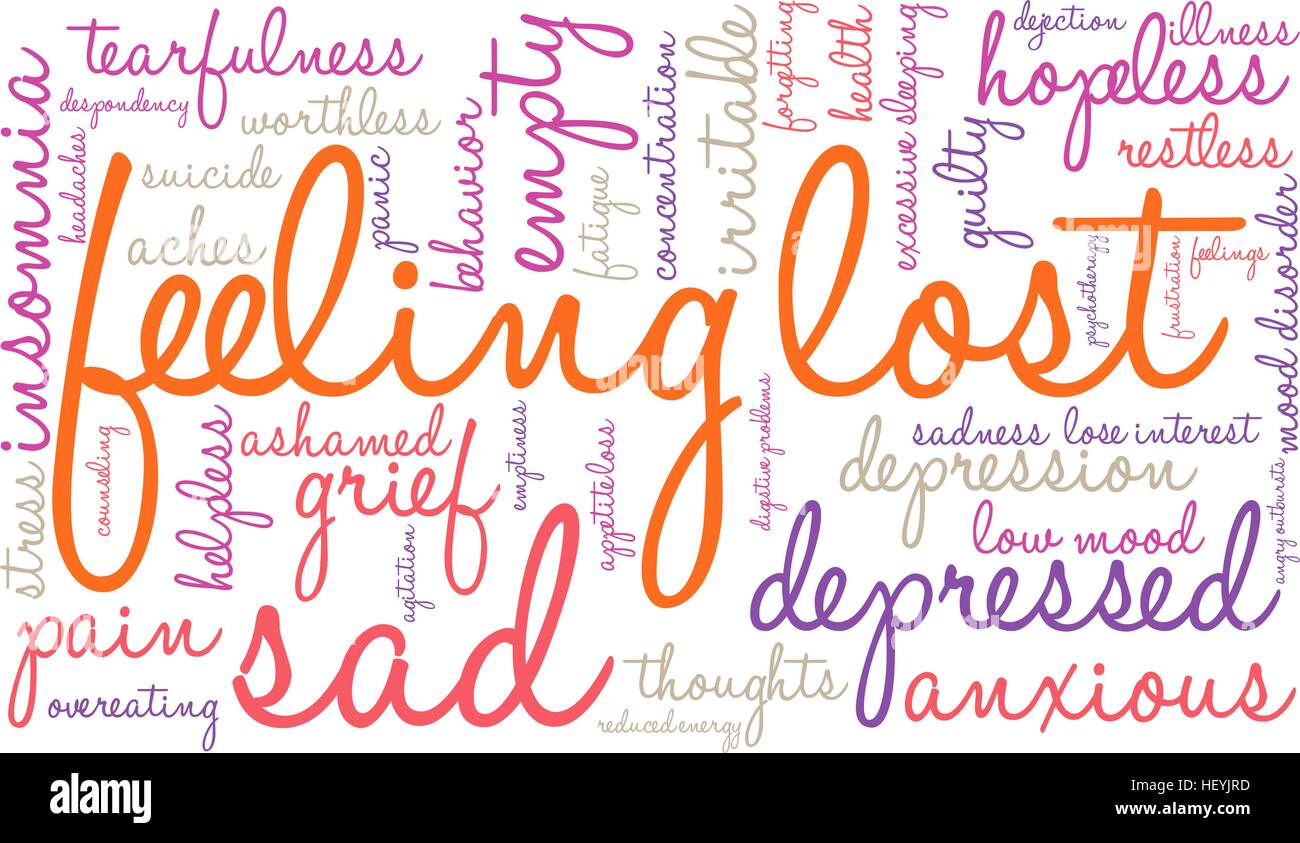 Feeling Lost word cloud on a white background Stock Vector Image & Art ...