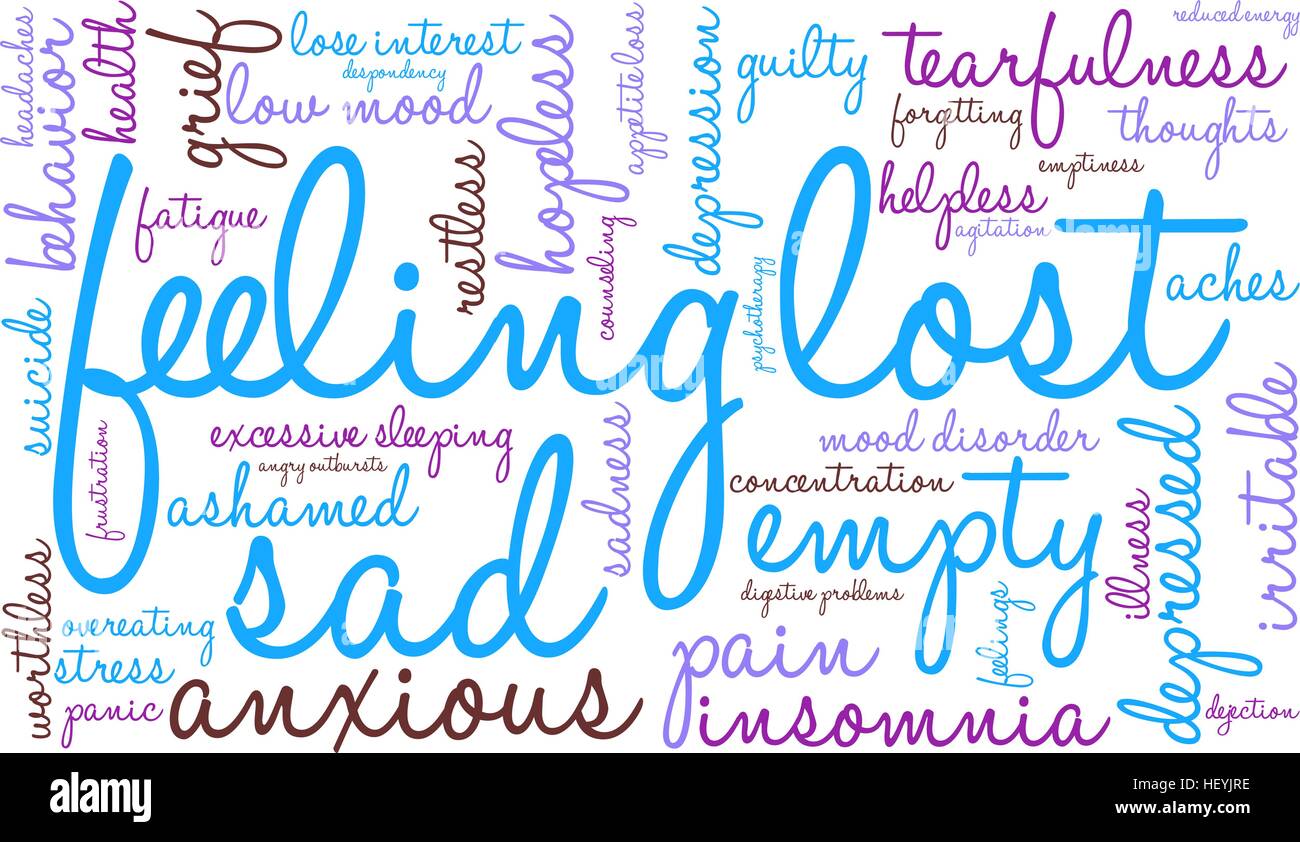 Feeling Lost word cloud on a white background Stock Vector Image & Art ...