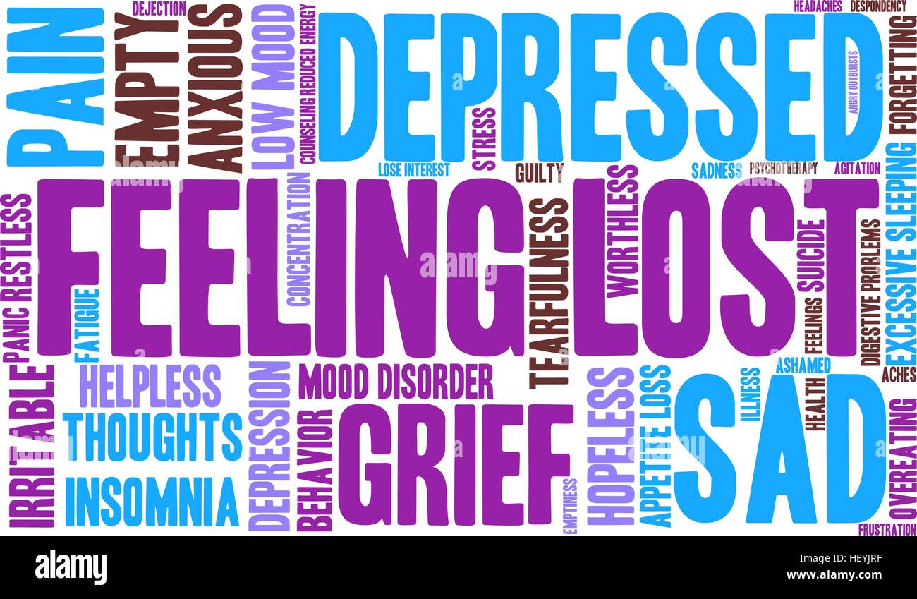 Feeling Lost word cloud on a white background Stock Vector Image & Art ...