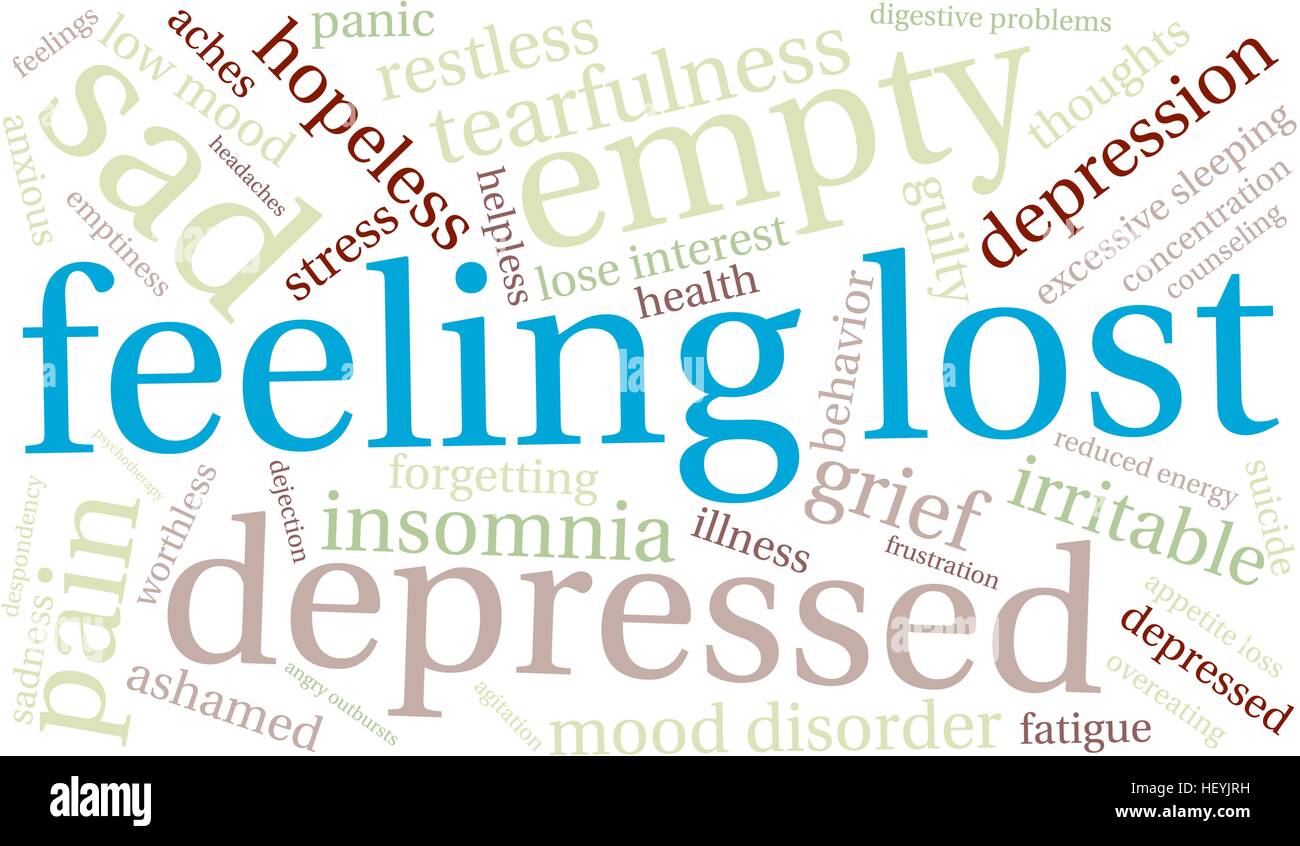 Feeling Lost word cloud on a white background Stock Vector Image & Art ...