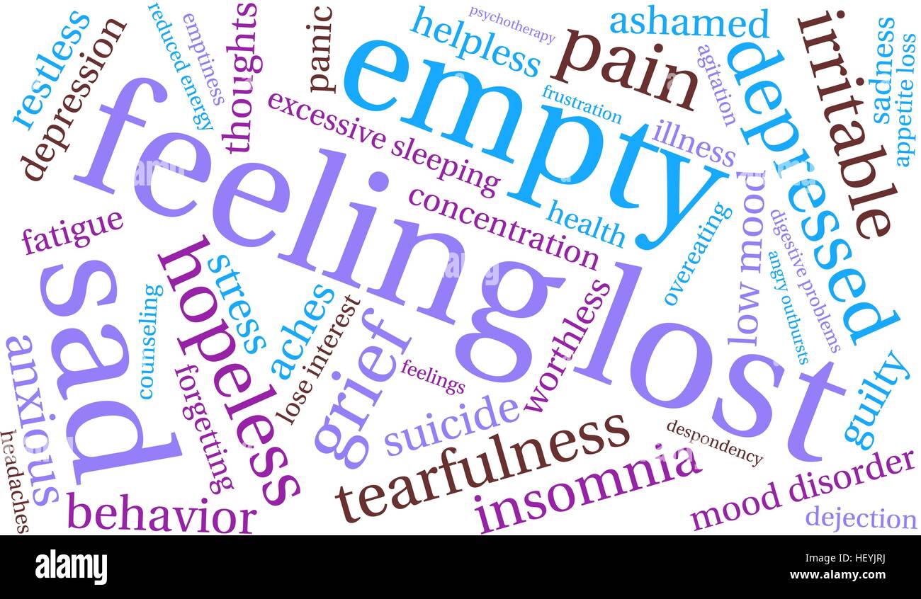 Feeling Lost word cloud on a white background Stock Vector Image & Art ...