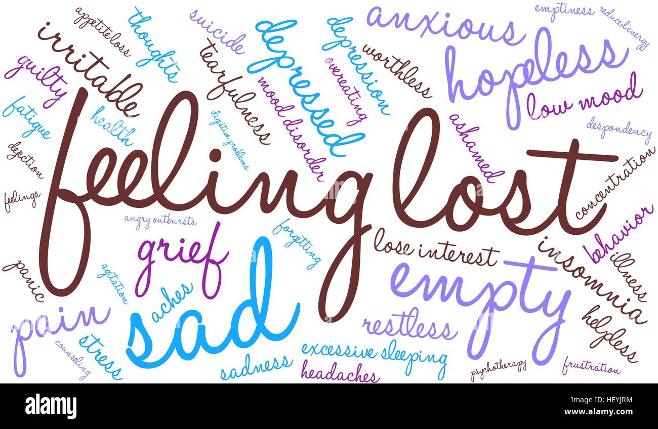 Feeling Lost word cloud on a white background Stock Vector Image & Art ...