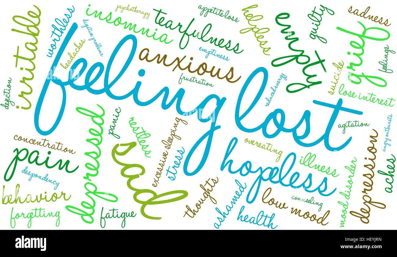 Feeling Lost word cloud on a white background Stock Vector Image & Art ...