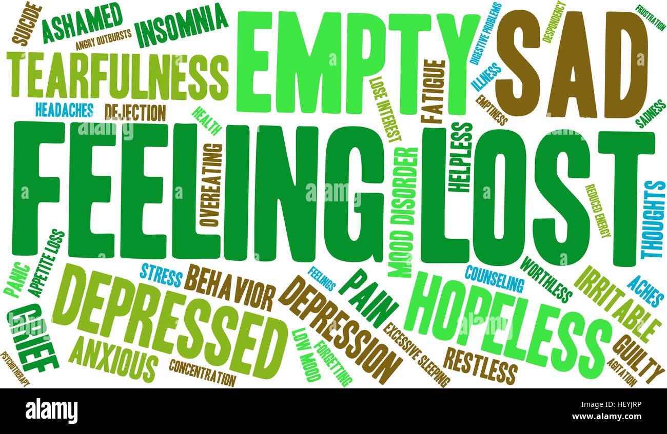 Feeling Lost word cloud on a white background Stock Vector Image & Art ...