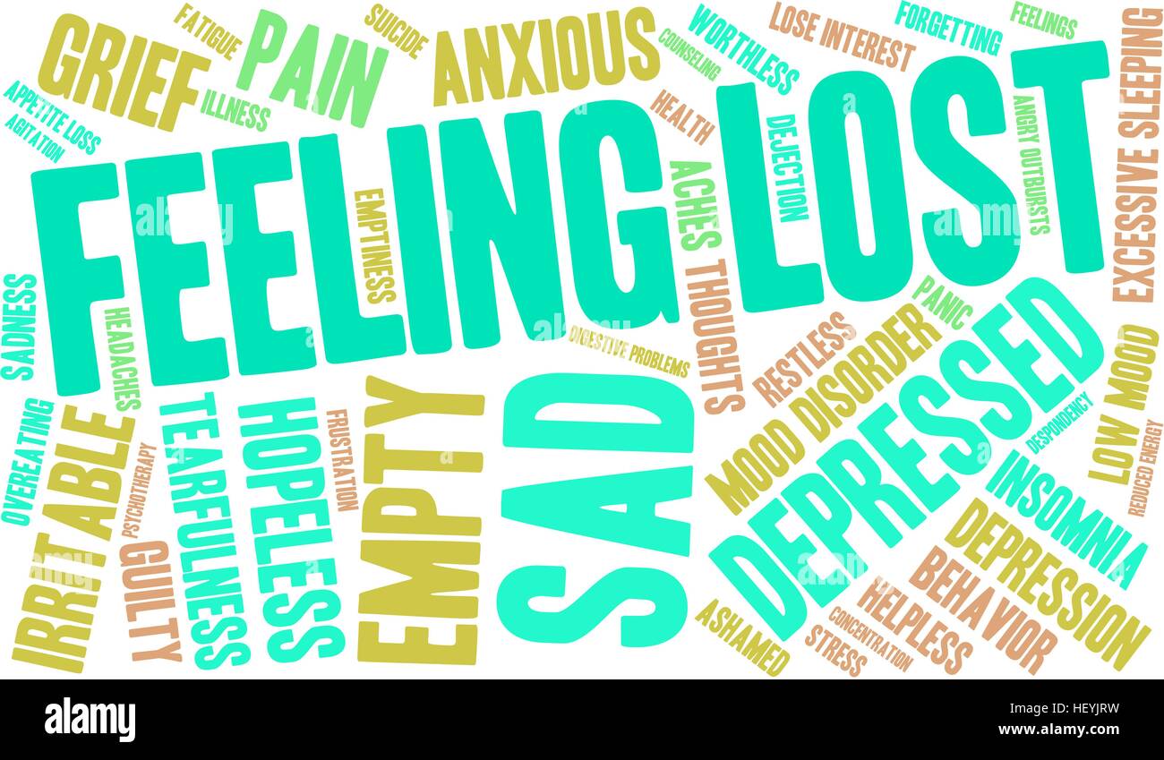 Feeling Lost word cloud on a white background Stock Vector Image & Art ...