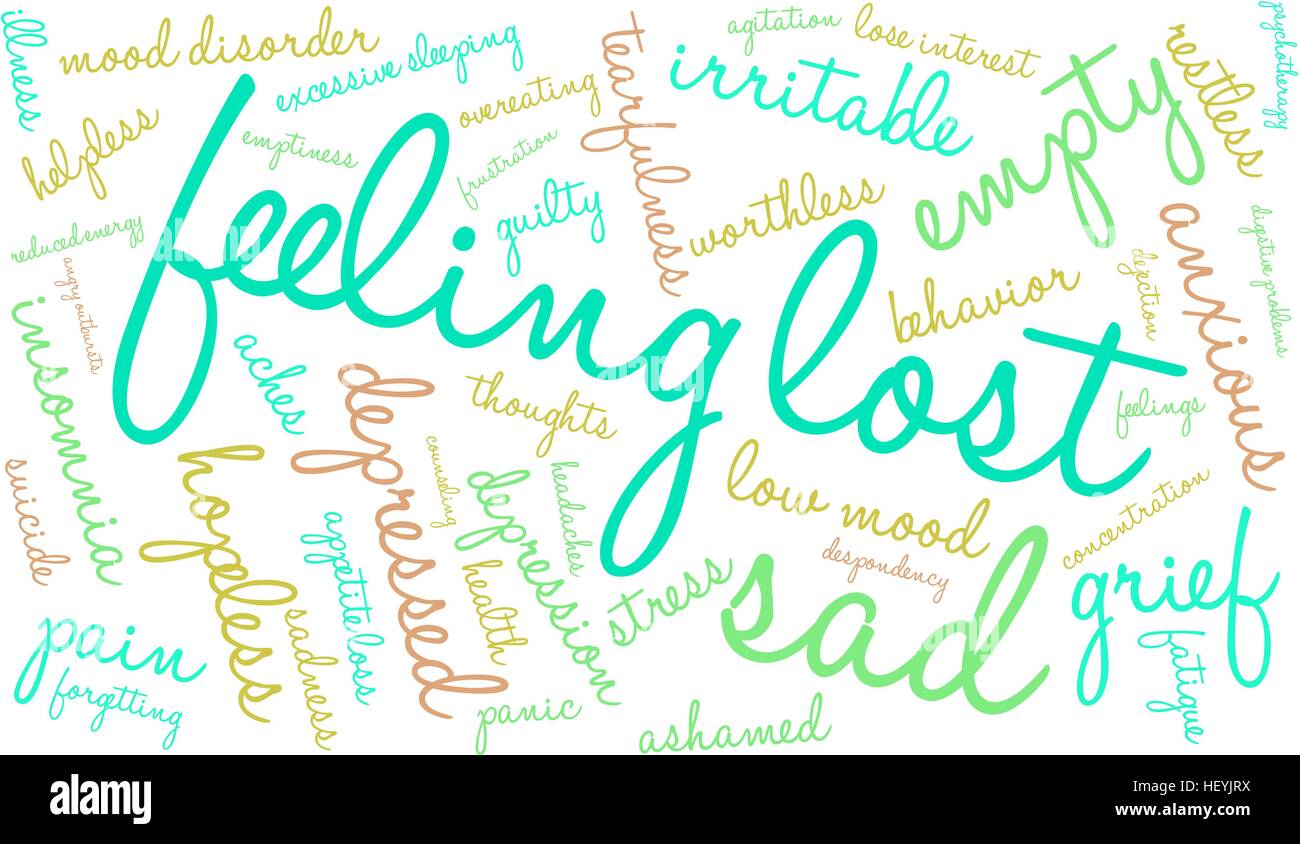 Feeling Lost word cloud on a white background Stock Vector Image & Art ...
