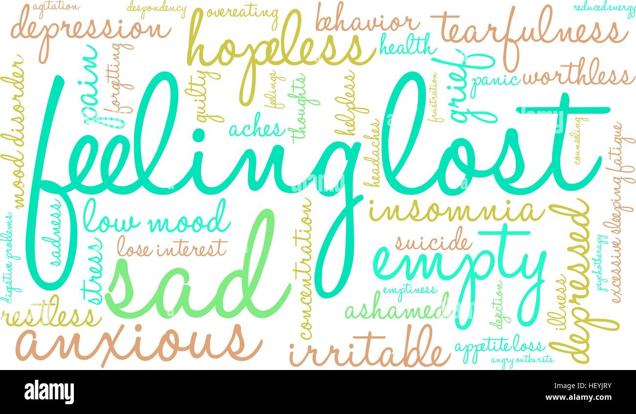 Feeling Lost word cloud on a white background Stock Vector Image & Art ...